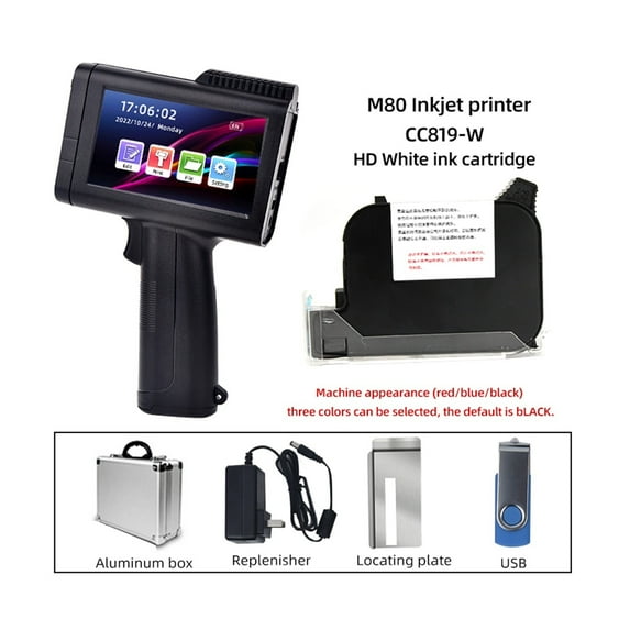English Portable Small Label Handheld Inkjet Printer Production Date QR ...