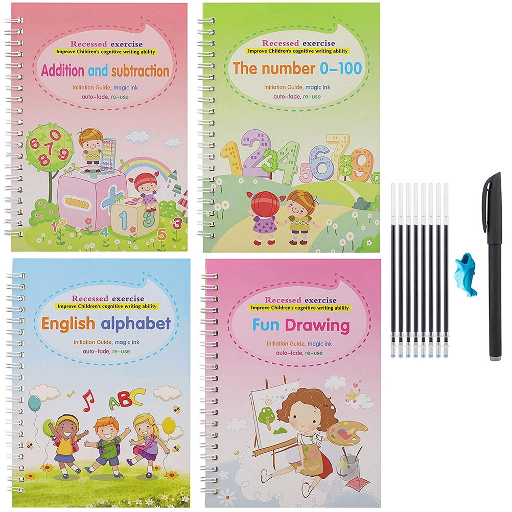 English Practice Copybook Reused Handwriting Copybook Tracing Book Set ...