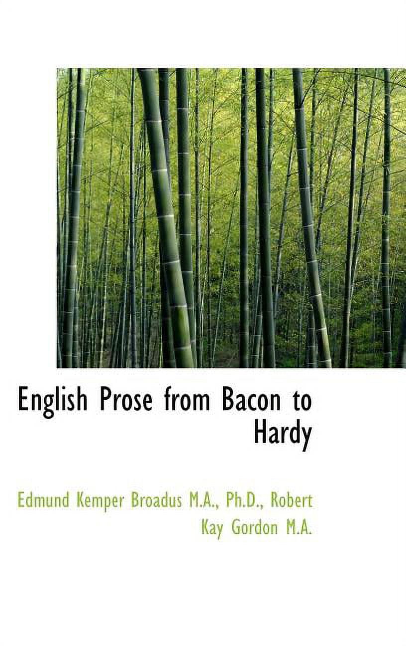English Prose from Bacon to Hardy (Hardcover) - Walmart.com
