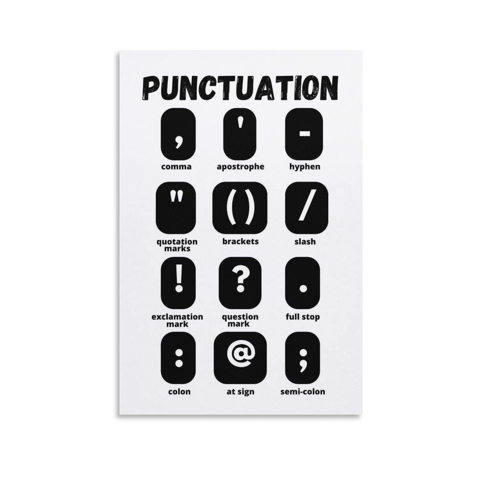 English Punctuation Symbols Living Room Bedroom Decorative Painting ...