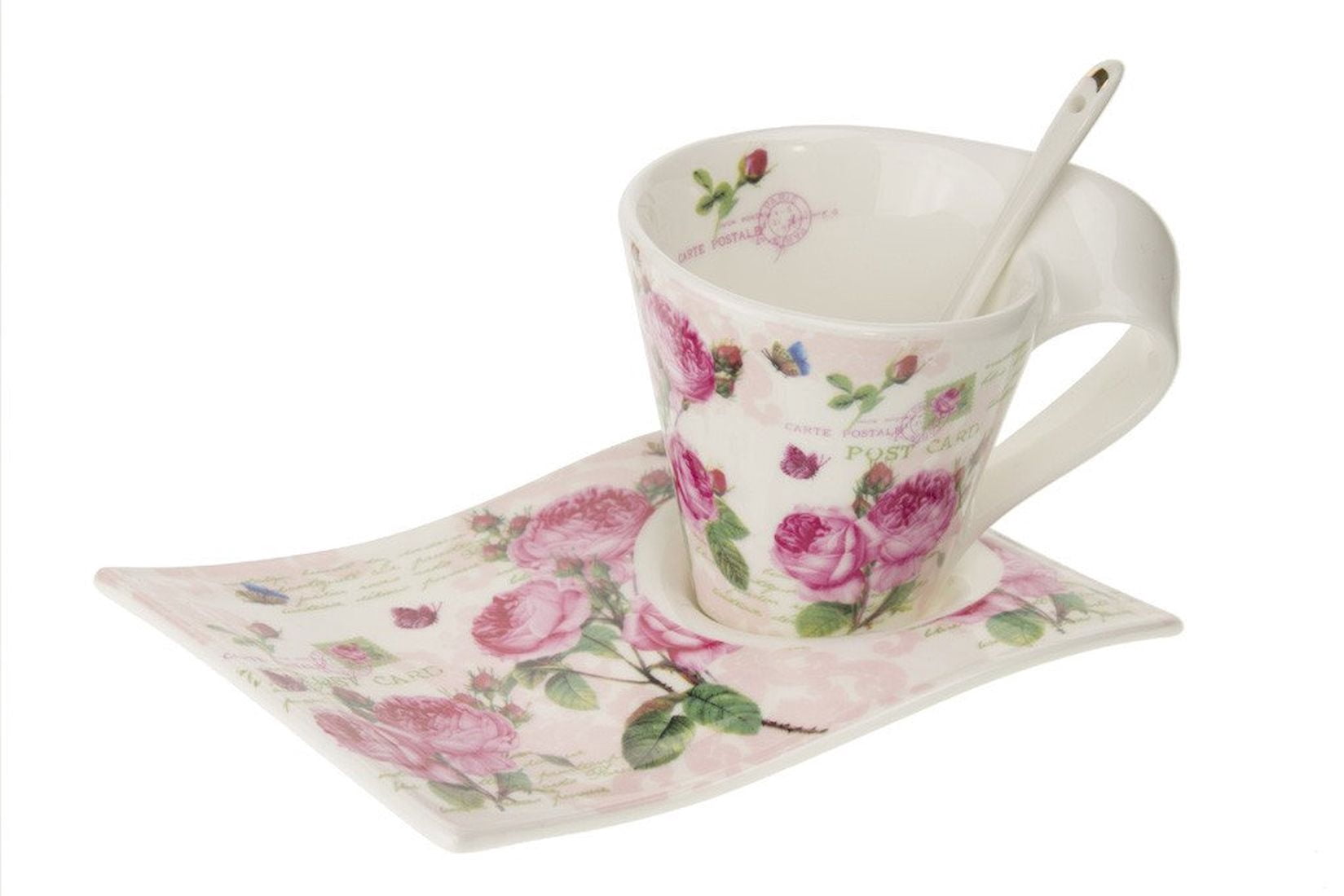 English Rose Cup and Saucer Set - Walmart.com