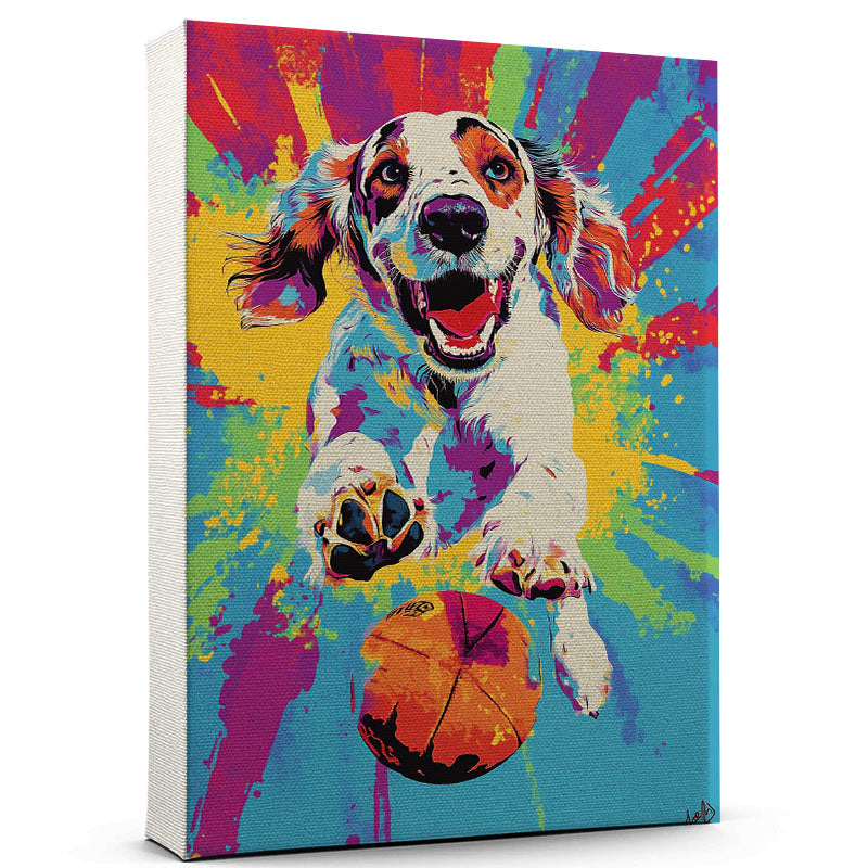 English Setter Dog American Football Poster – Funny English Setter Dog ...