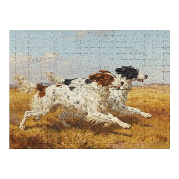 English Setter Dog Art Wooden Jigsaw Puzzle 1000 Pieces for Adults ...