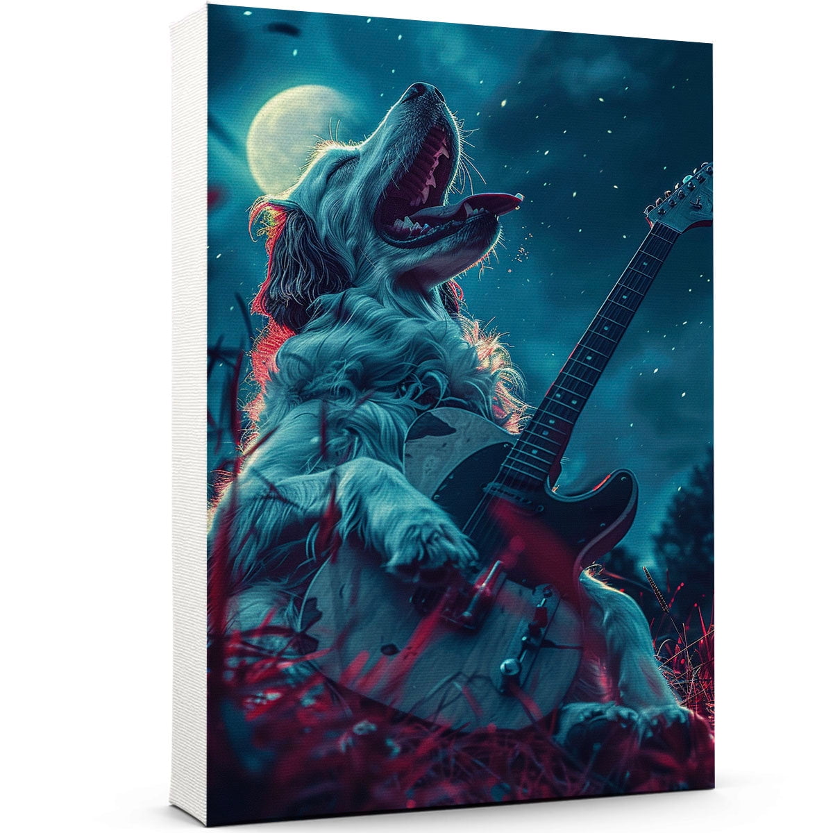 English Setter Dog Poster Music Decor - English Setter Dog Canvas Wall ...