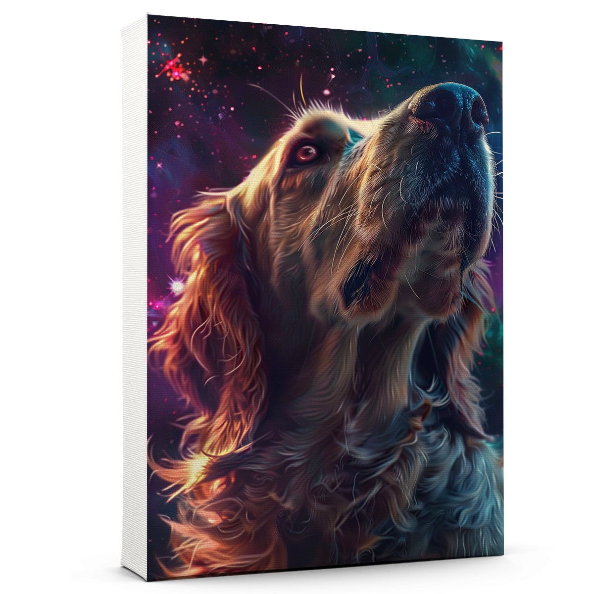 English Setter Dog Space Painting Poster Unframe, English Setter Dog ...