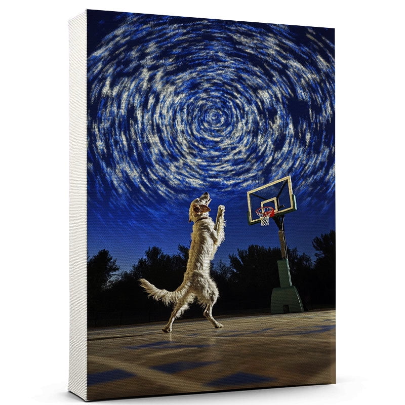 English Setter Dog Stretched Canvas Size 8x12 Basketball Canvas – Funny ...