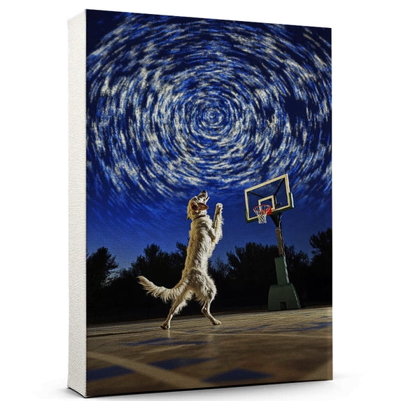 English Setter Dog Stretched Canvas Size 8x12 Basketball Canvas – Funny ...