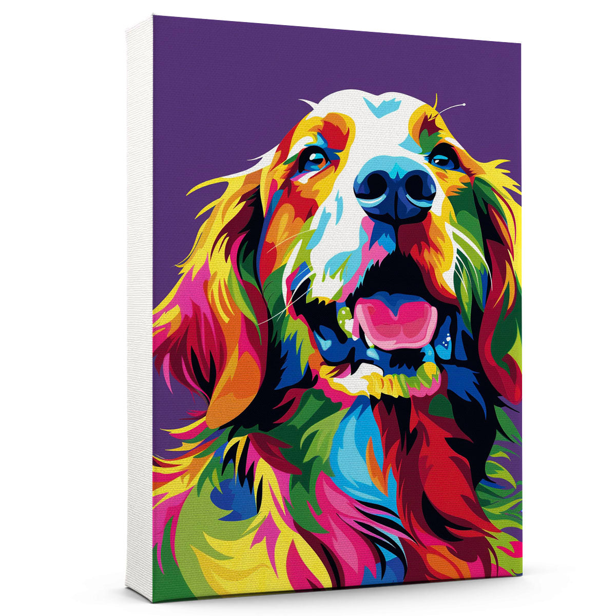 English Setter Poster Wall Art - Colorful Dog Canvas Wall Art For ...