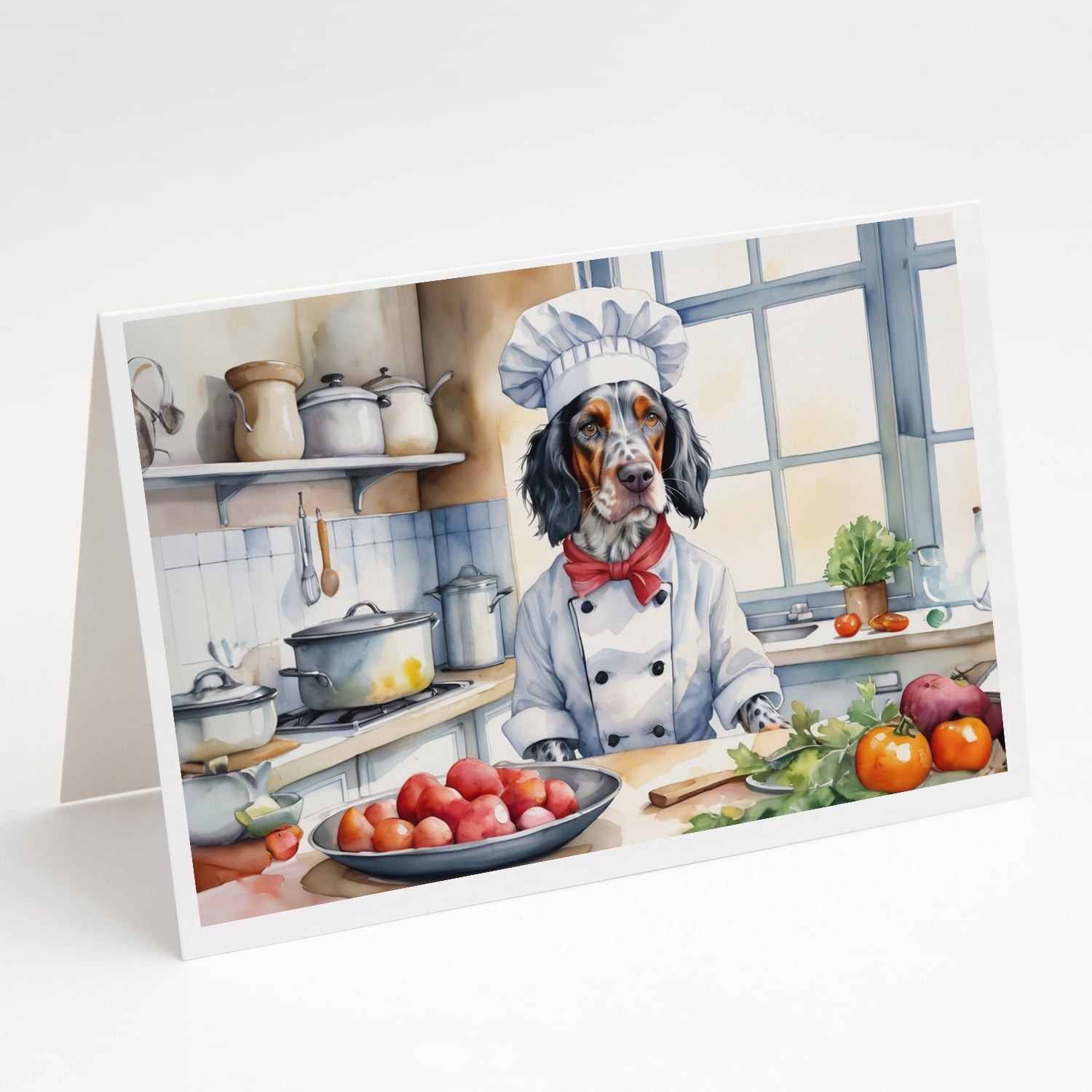 English Setter The Chef Greeting Cards Pack of 8 7 in x 5 in - Walmart.com