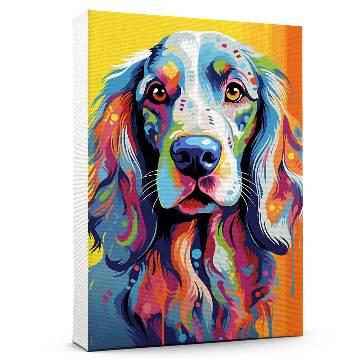 English Setter Watercolor Dog Art Print Poster, Wall art Painting Decor ...