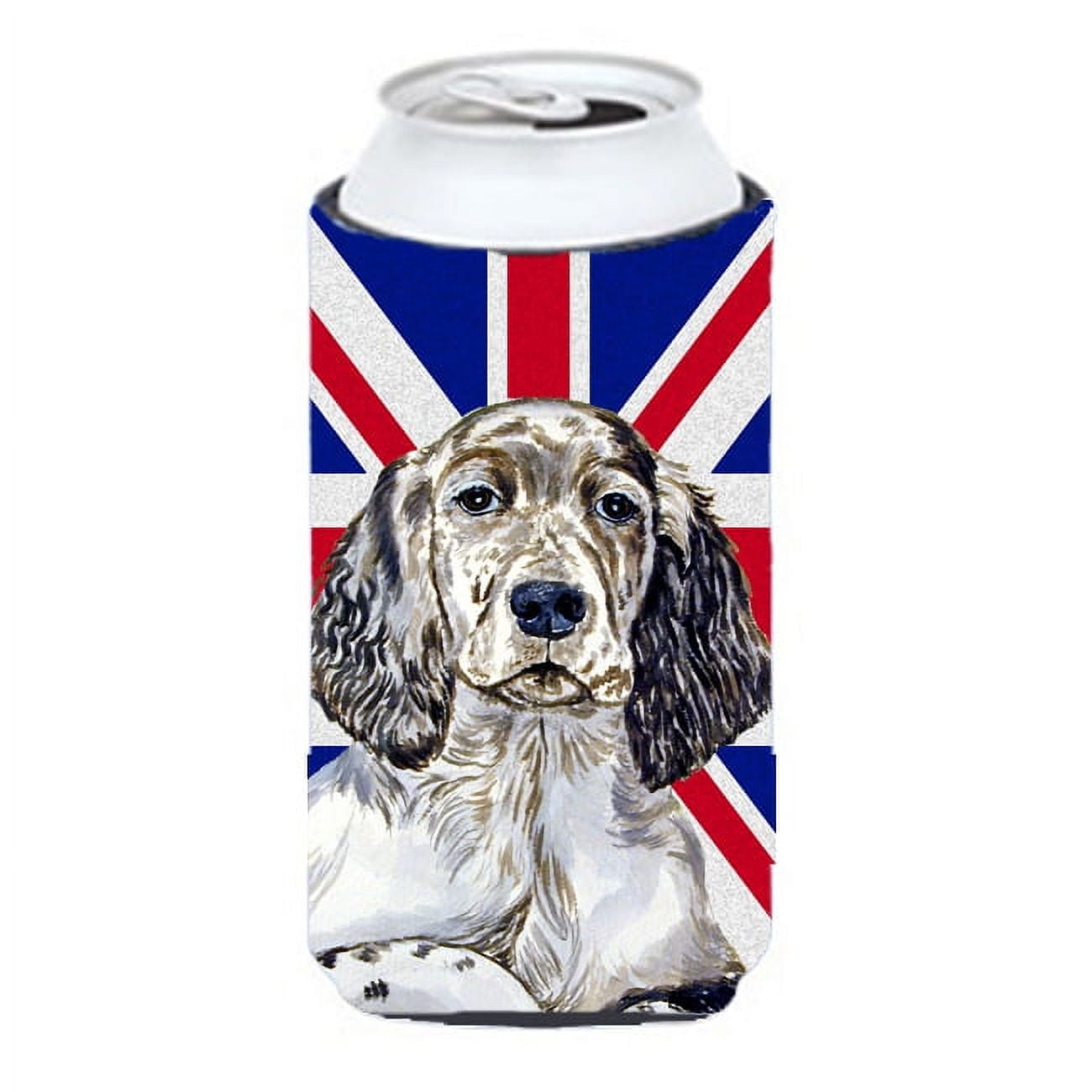 English Setter with English Union Jack British Flag Tall Boy Hugger ...