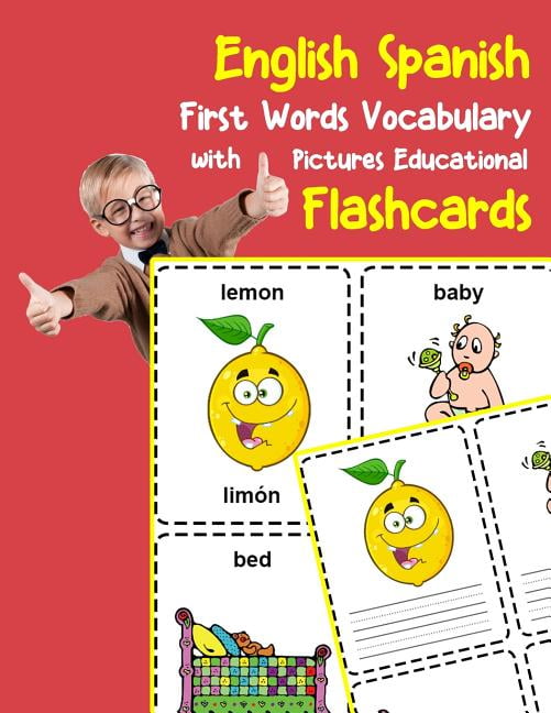 English Spanish First Words Vocabulary with Pictures Educational ...