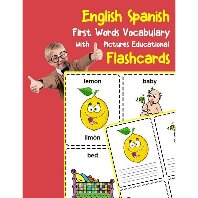 English Spanish First Words Vocabulary with Pictures Educational ...
