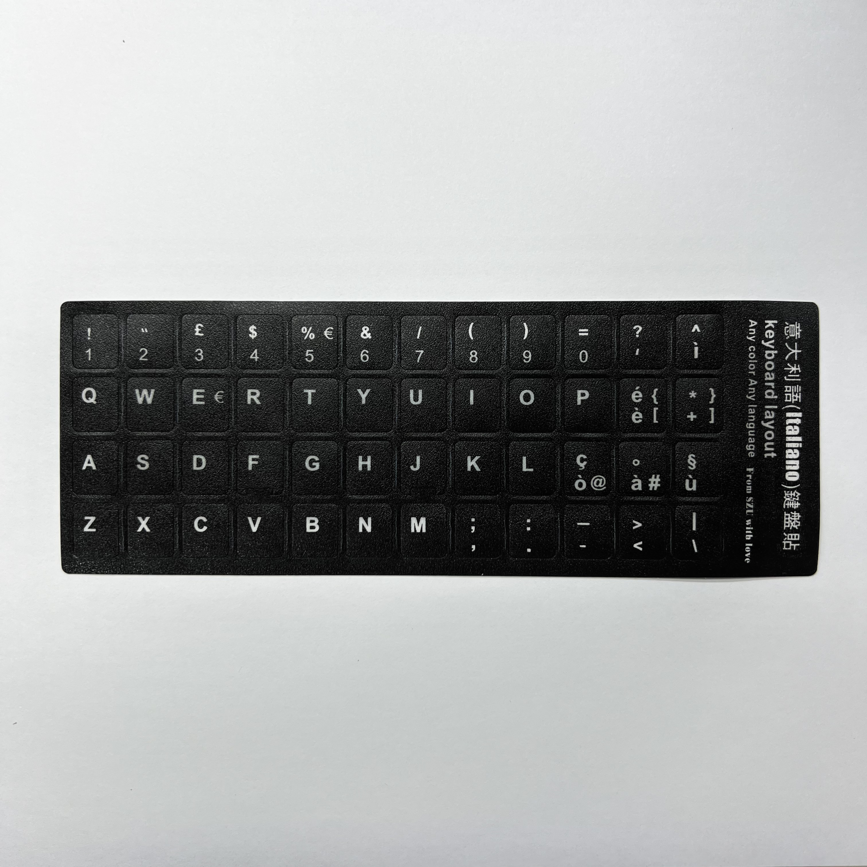 English Spanish Italian Korean French Deutsch Keyboard Stickers Frosted ...