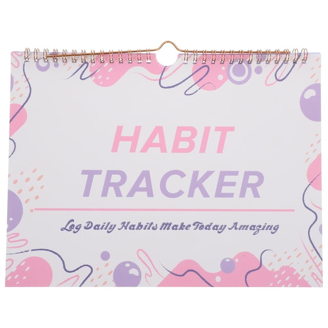 English Spiral Habit Tracker Planner Monthly Habit Tracker Journal ...