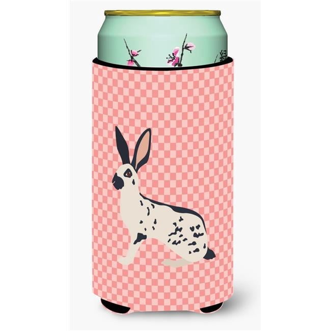 English Spot Rabbit Pink Check Tall Boy Beverage Insulator Hugger ...