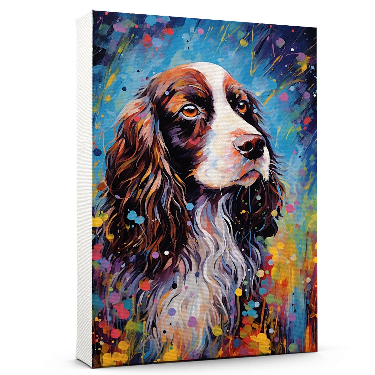 English Springer Spaniel Dog Art Print Poster, Wall art Painting Decor ...