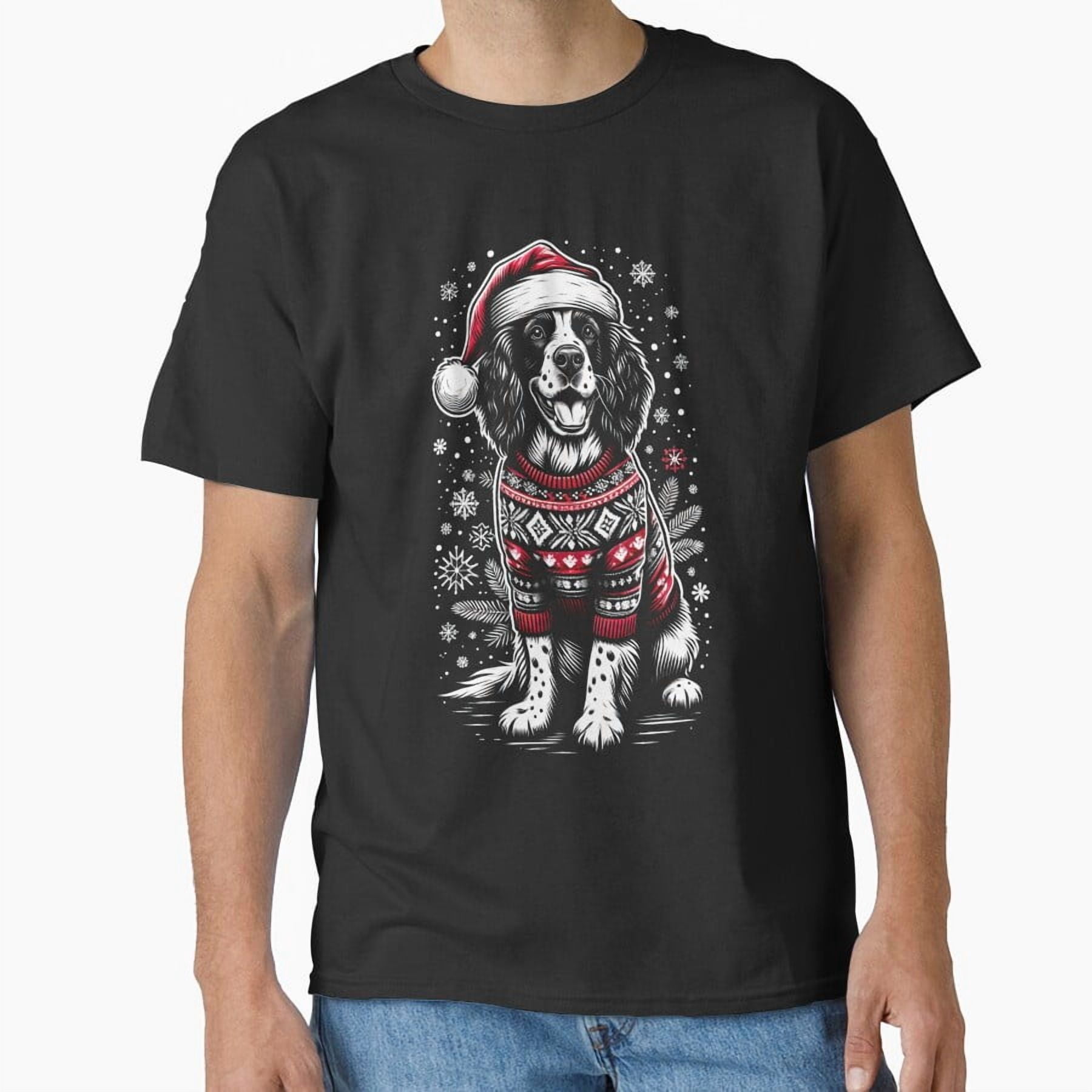 English Springer Spaniel Dog Funny Christmas Vintage St. Nick's Hat ...
