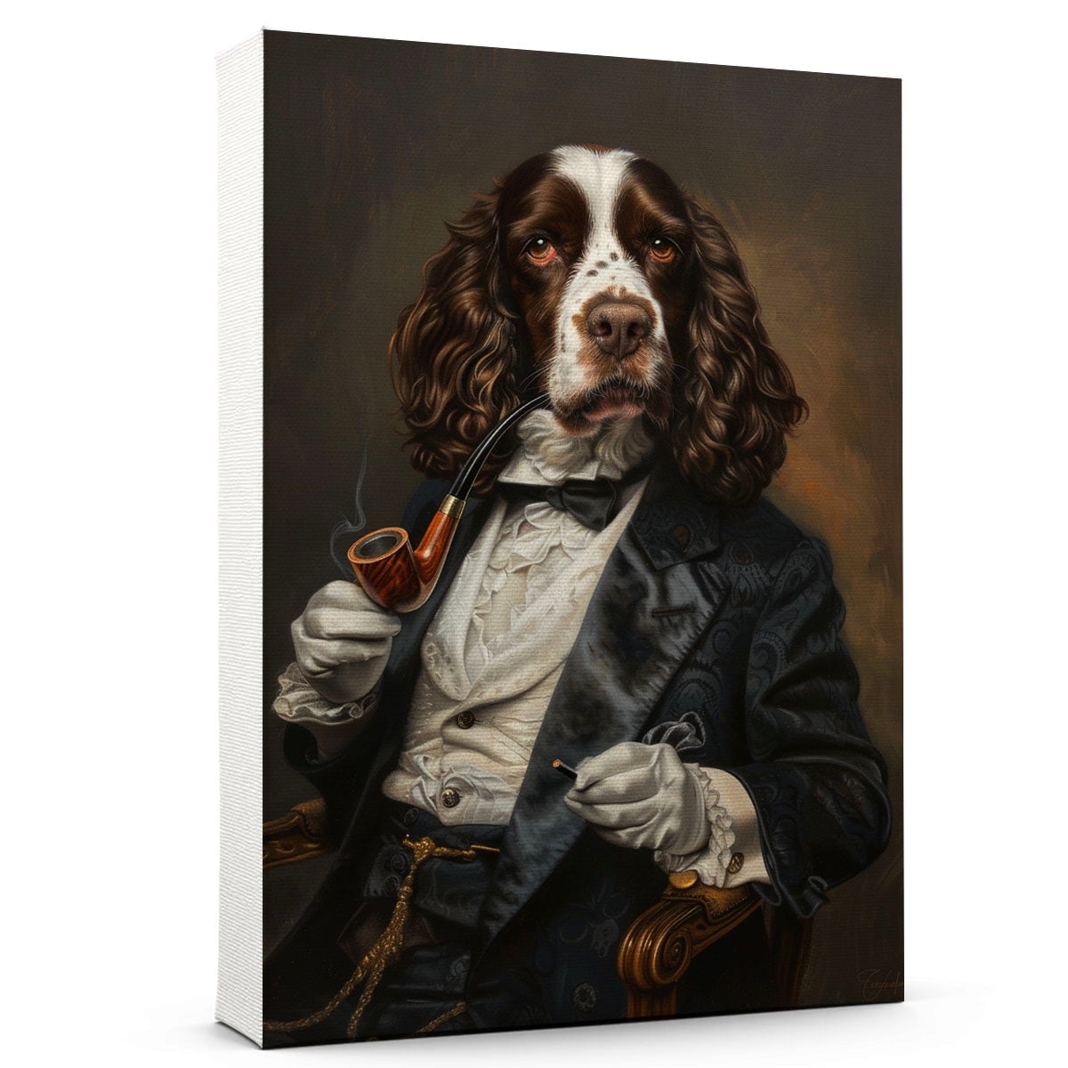 English Springer Spaniel Dog Painting Poster Art Print Home Dog Canvas ...