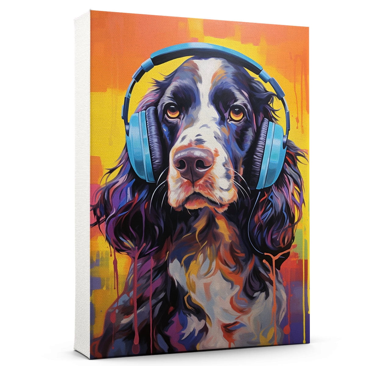 English Springer Spaniel Dog Poster Canvas Wall Art for Home/Bedroom ...