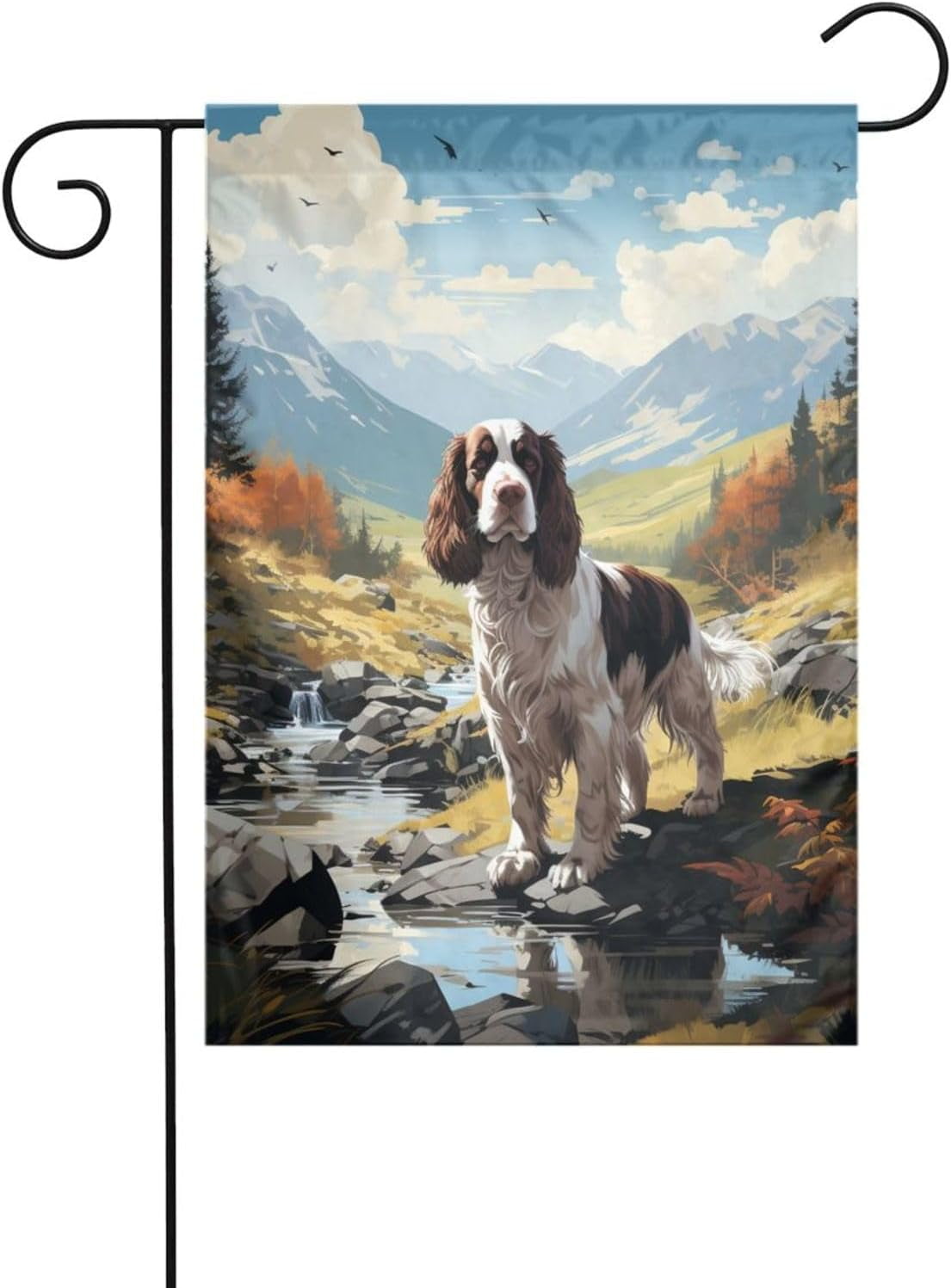 English_Springer_Spaniel Garden Flags Double Sided,Garden Flags for All ...