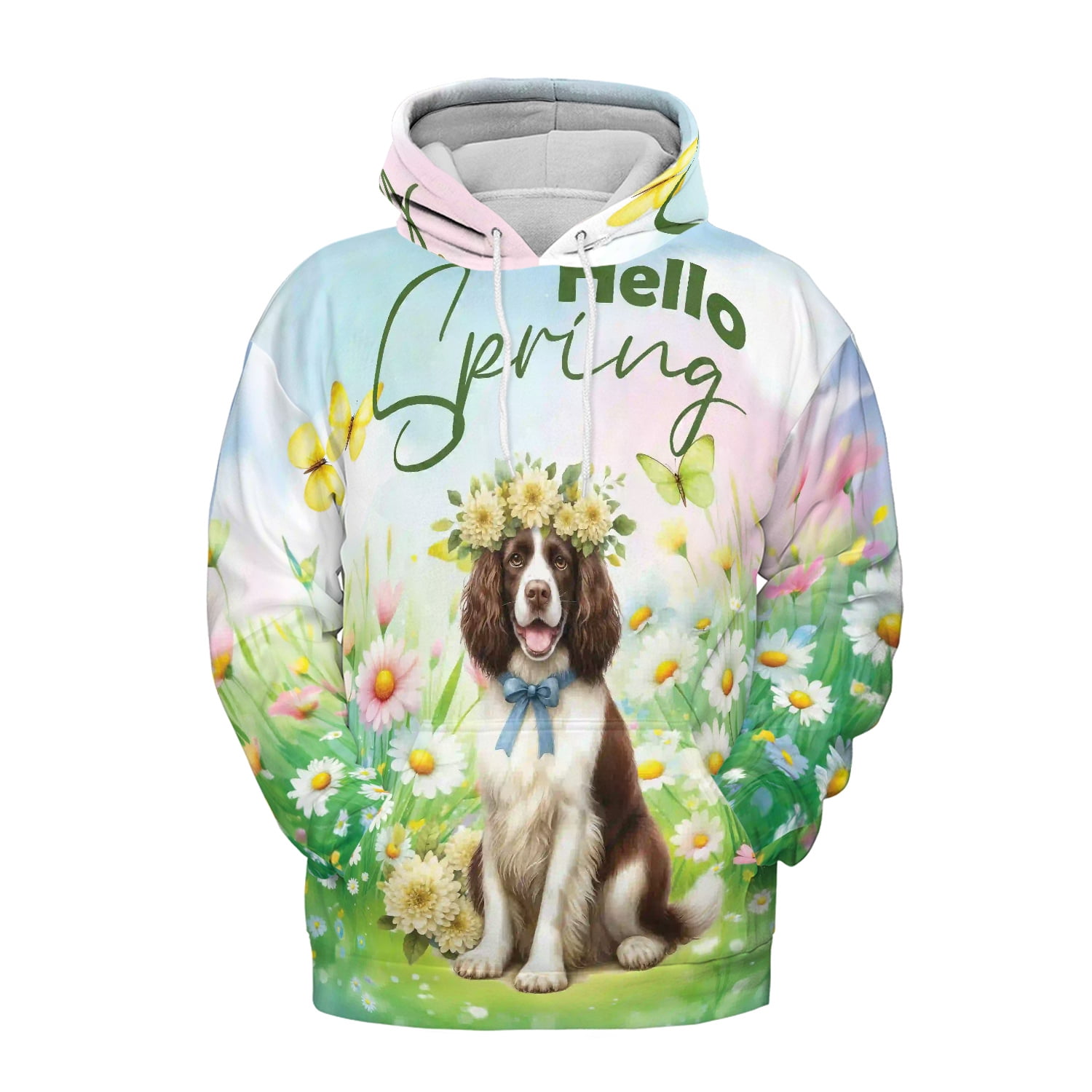 English Springer Spaniel Hello Spring Time Flower Floral Nature All ...