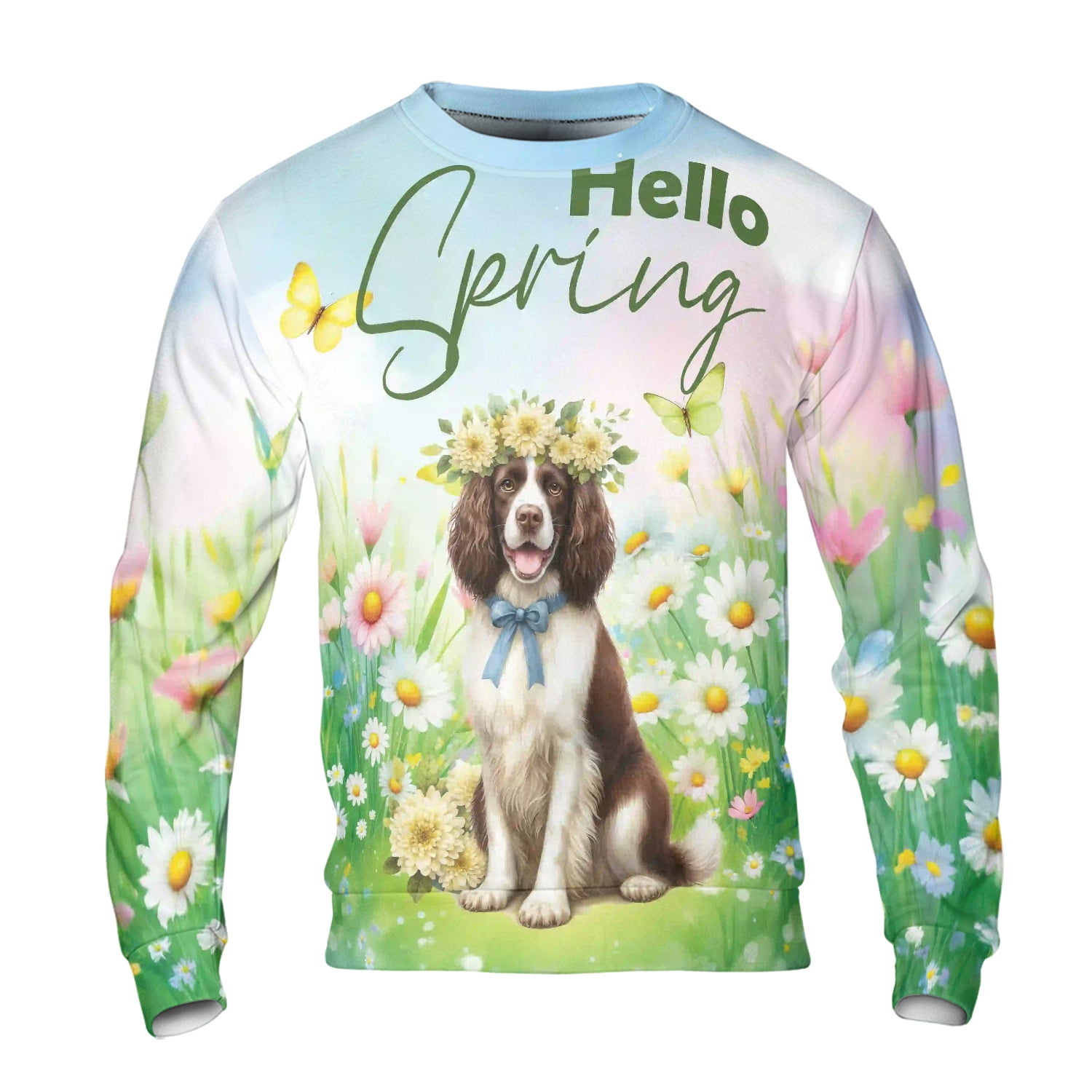 English Springer Spaniel Hello Spring Time Flower Floral Nature All ...