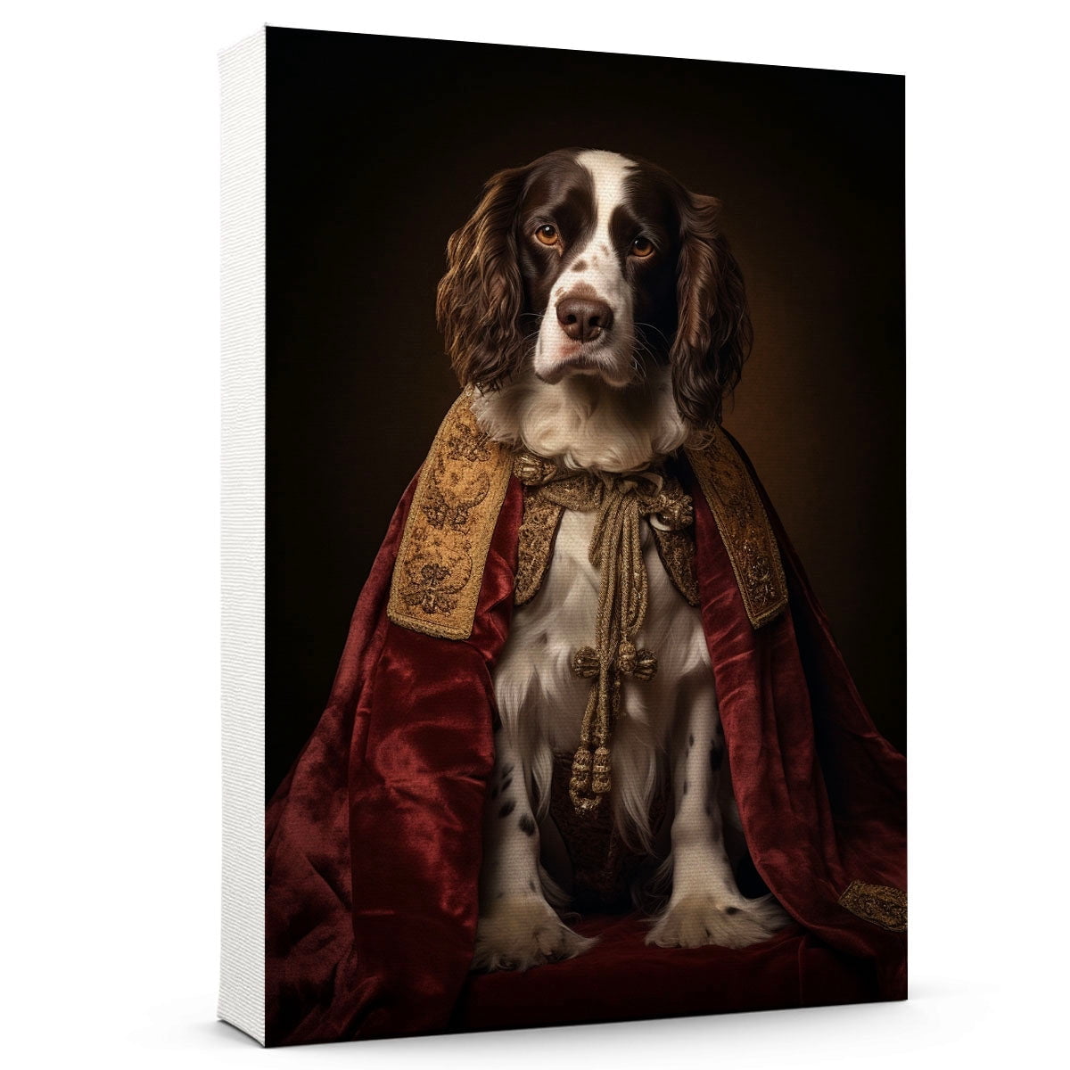 English Springer Spaniel Pet Portrait in a Royal Costume Dog in a ...