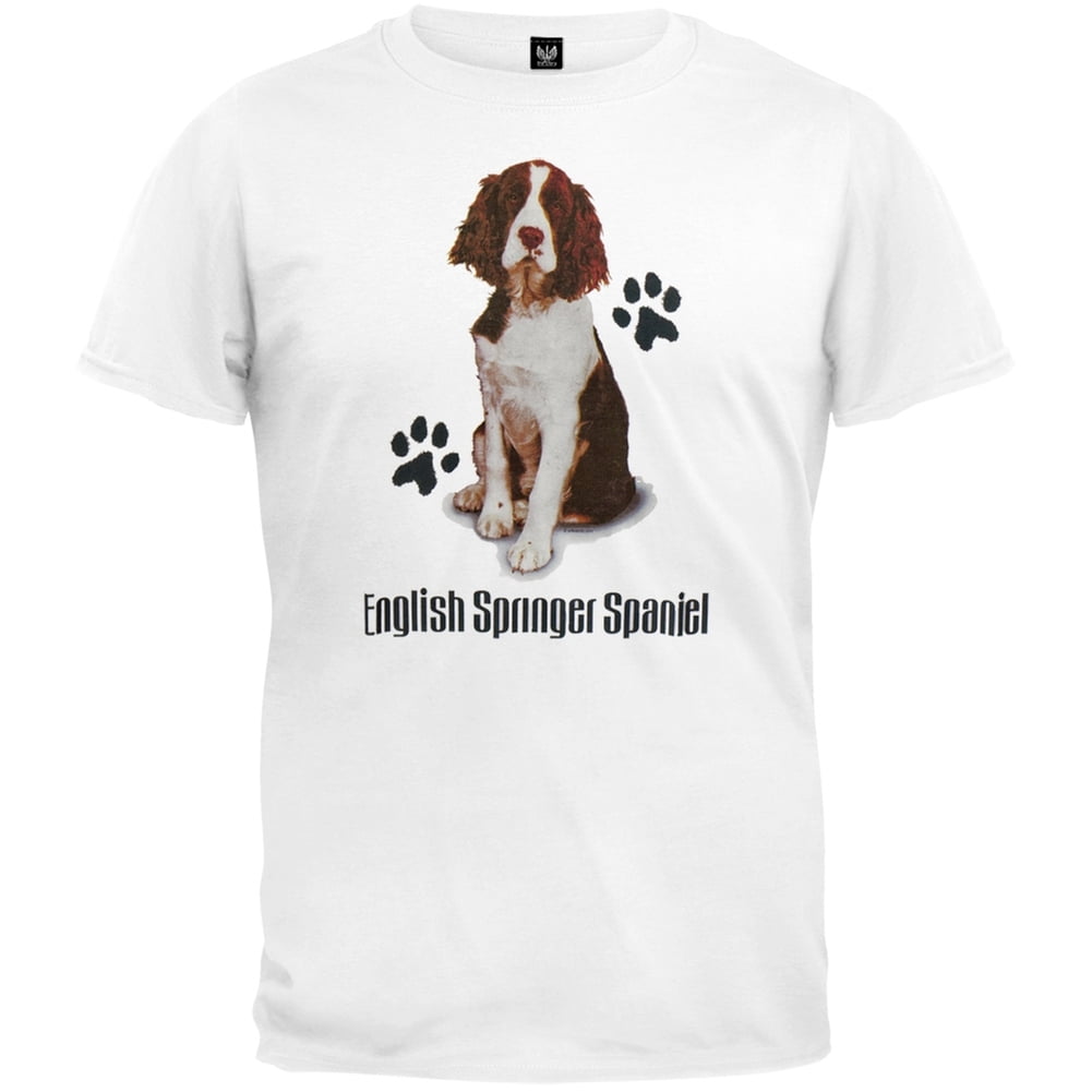 English Springer Spaniel Profile White T-Shirt - Medium - Walmart.com