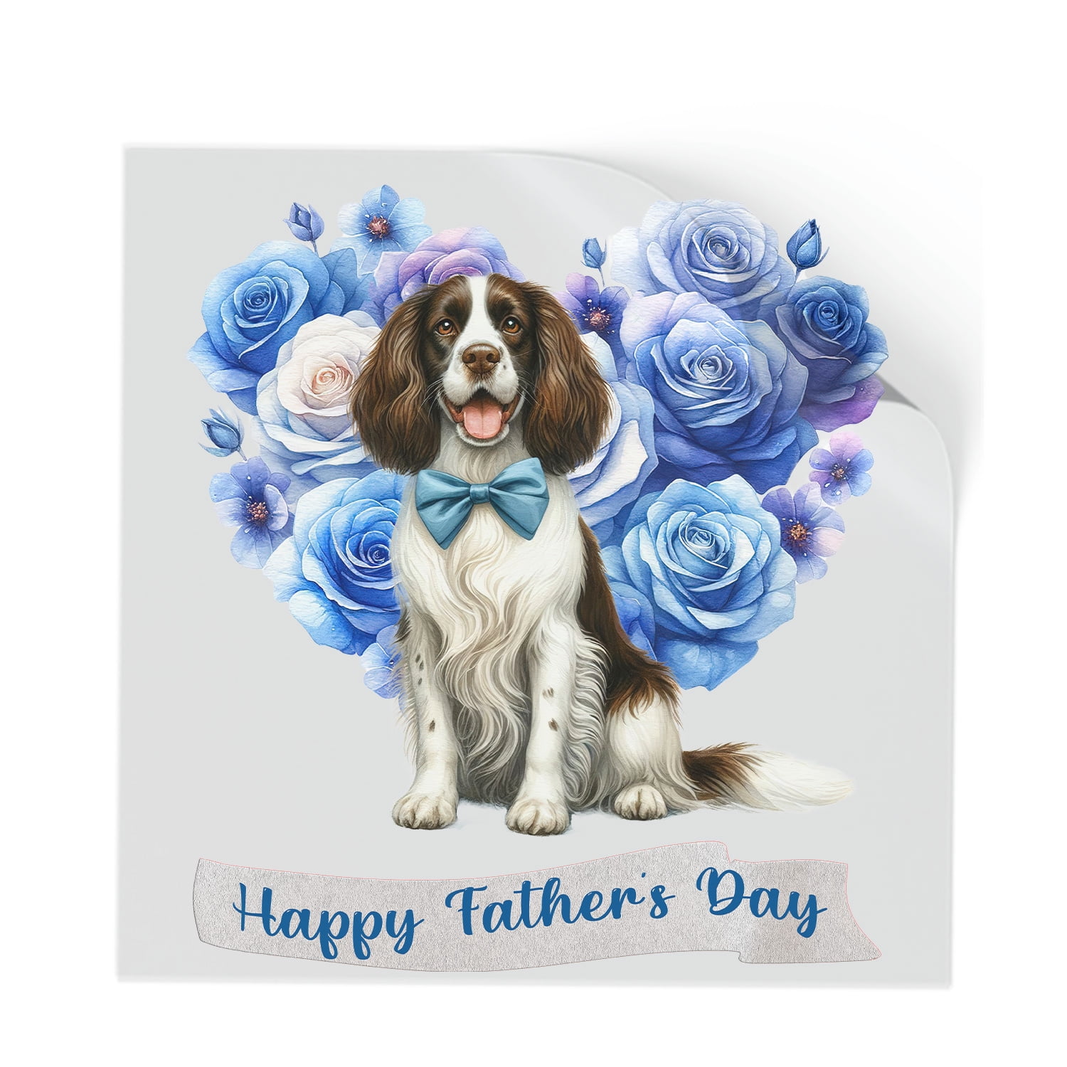 English Springer Spaniel Proud Dad Happy Father's Day Cutout Transfer ...