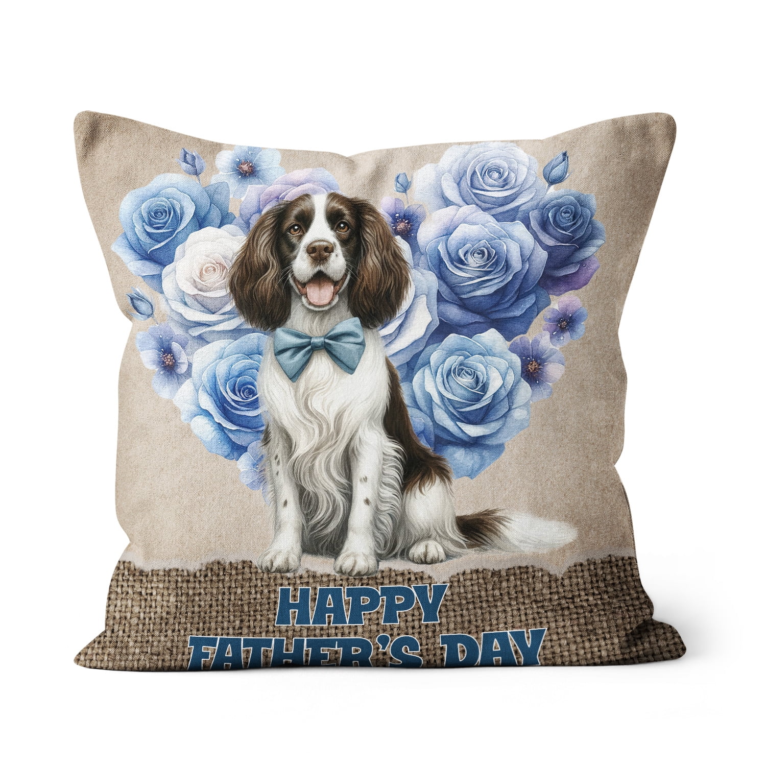 English Springer Spaniel Proud Dad Happy Father's Day Pillow Cushion ...
