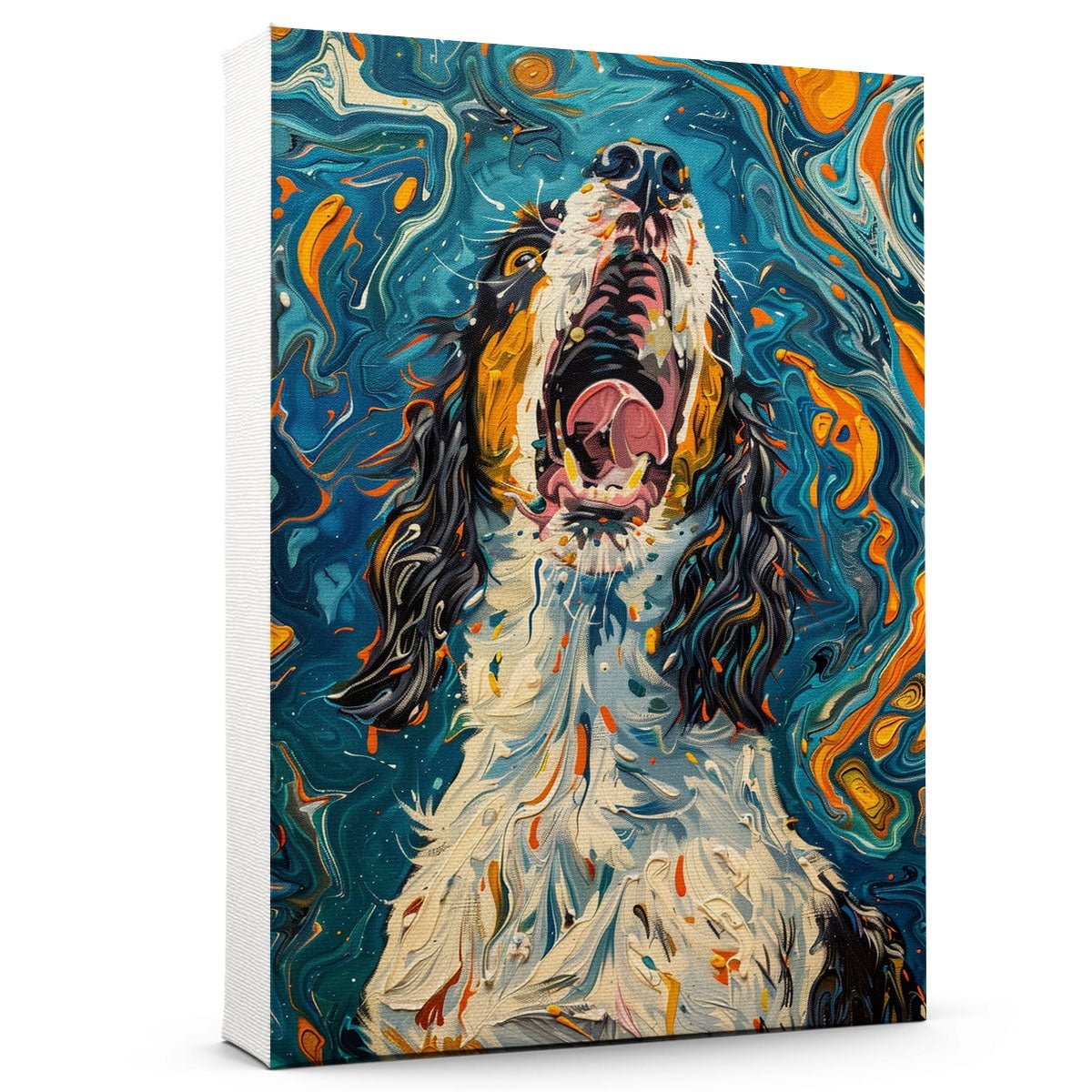 English Springer Spaniel Scream Funny Dog Poster Unframe, English ...