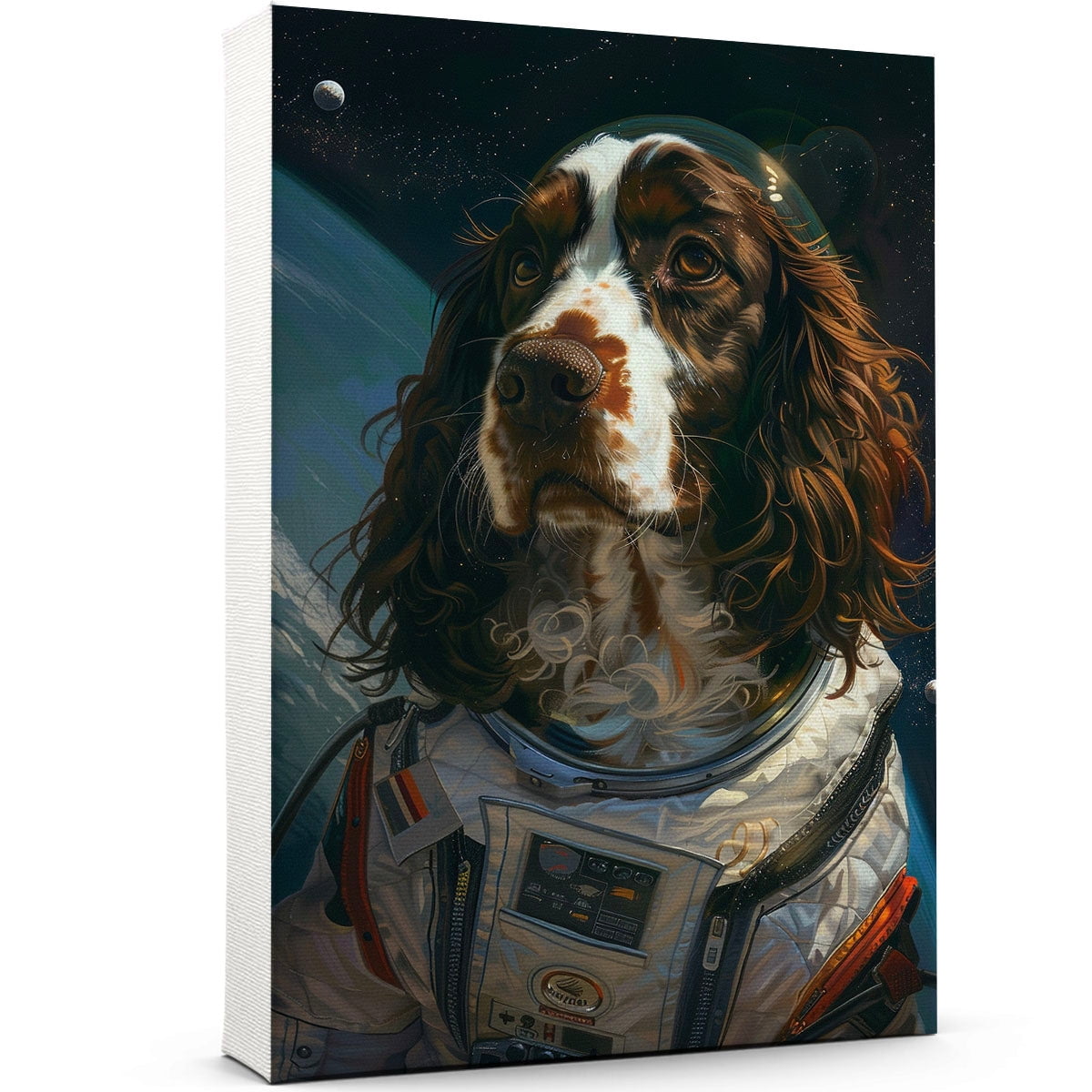 English Springer Spaniel Space Poster Wall Art Funny Dog - English ...