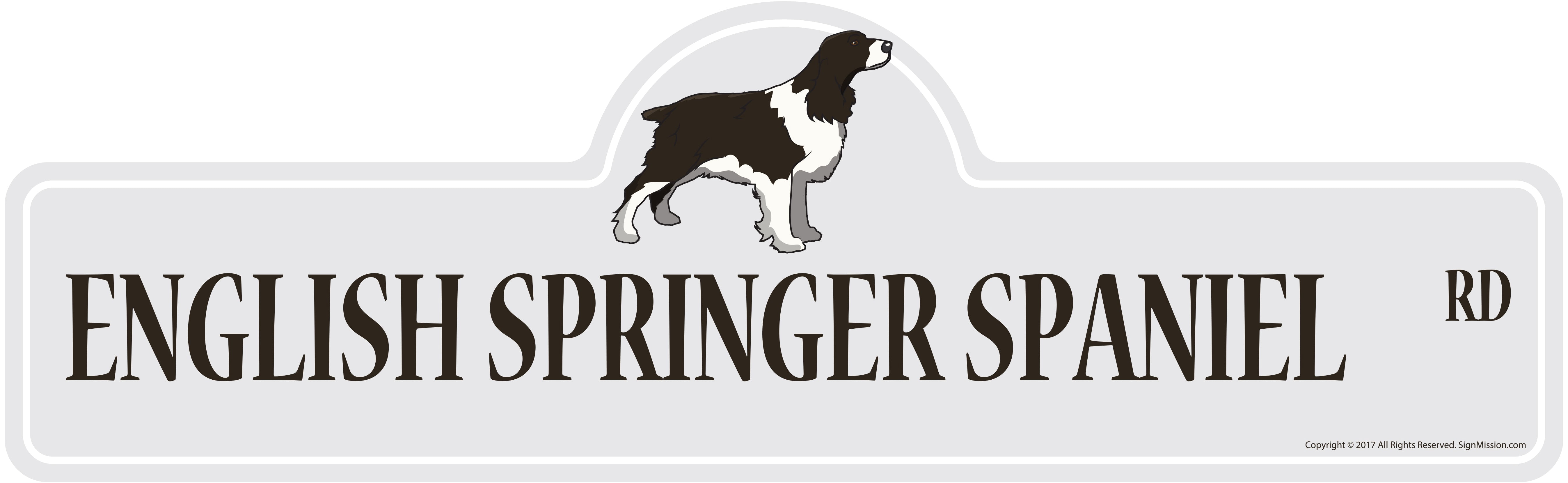 English Springer Spaniel Street Sign | Indoor/Outdoor | Dog Lover Funny ...