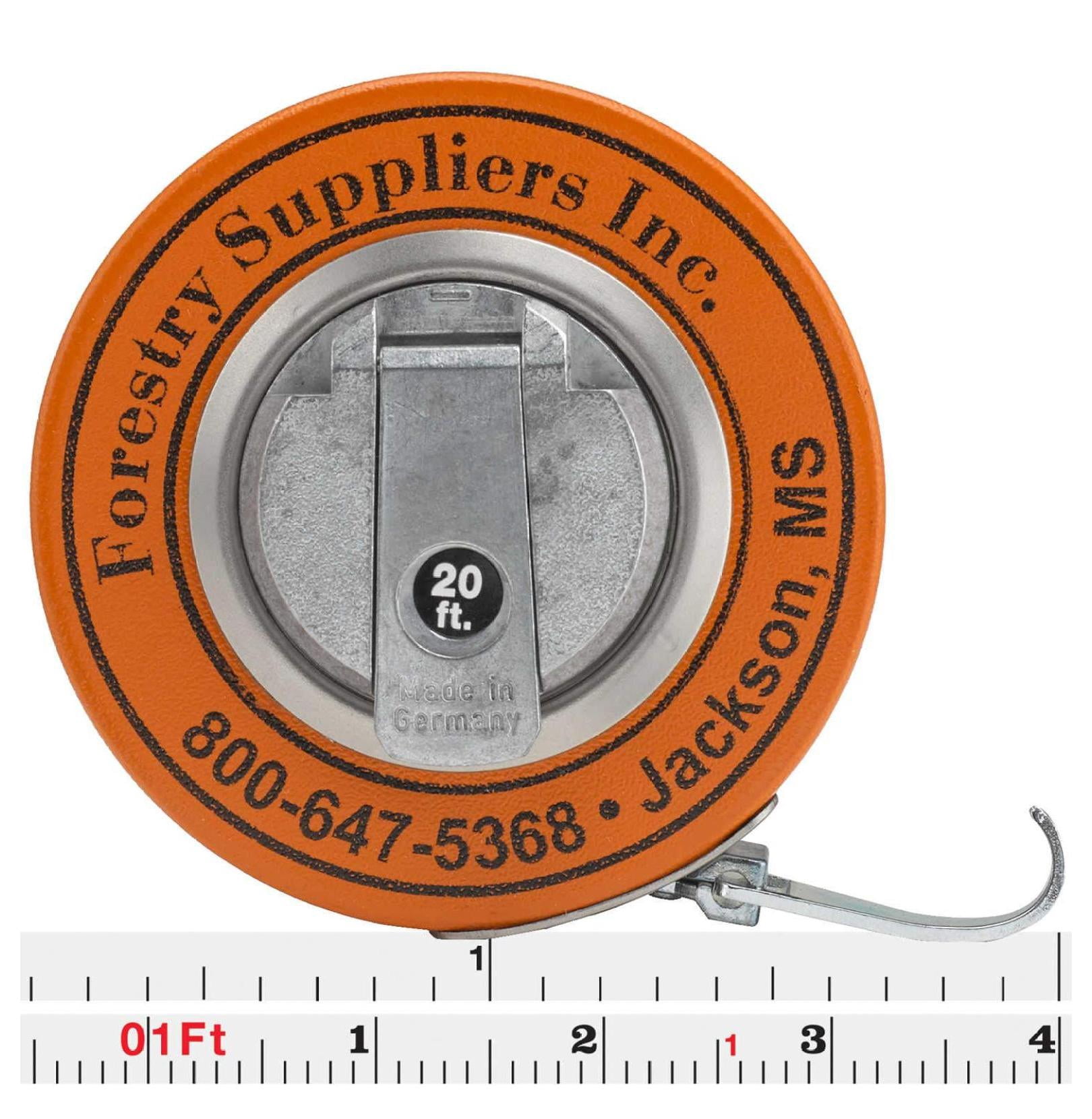 English Steel Diameter Tape (White Enameled Steel w/Black Graduations ...