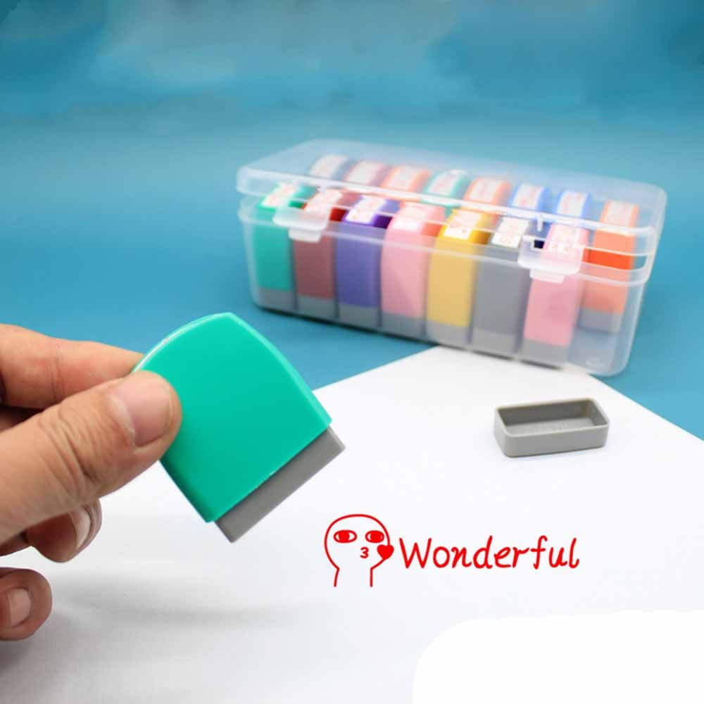 English Student Kids Seal Children Toy Stamps Photosensitive Chapter ...