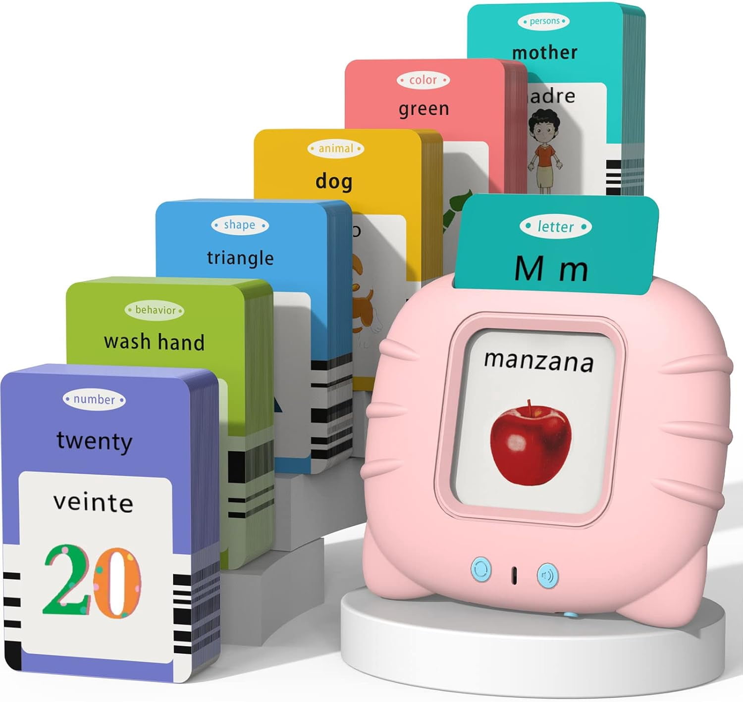 & English Talking Flash Cards for Toddlers 1 2 3 4 5 6, Audible Toys ...