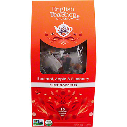 English Tea Shop Organic Beetroot Apple & Blueberry Tea, 15 ct Package ...