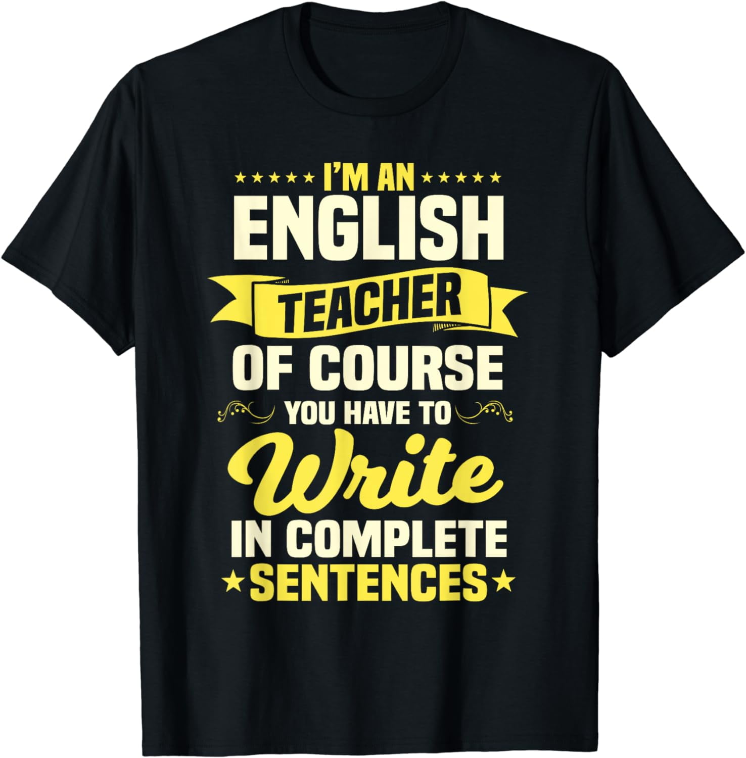 English Teacher Linguistics Grammar Professor Writer Editor T-Shirt ...