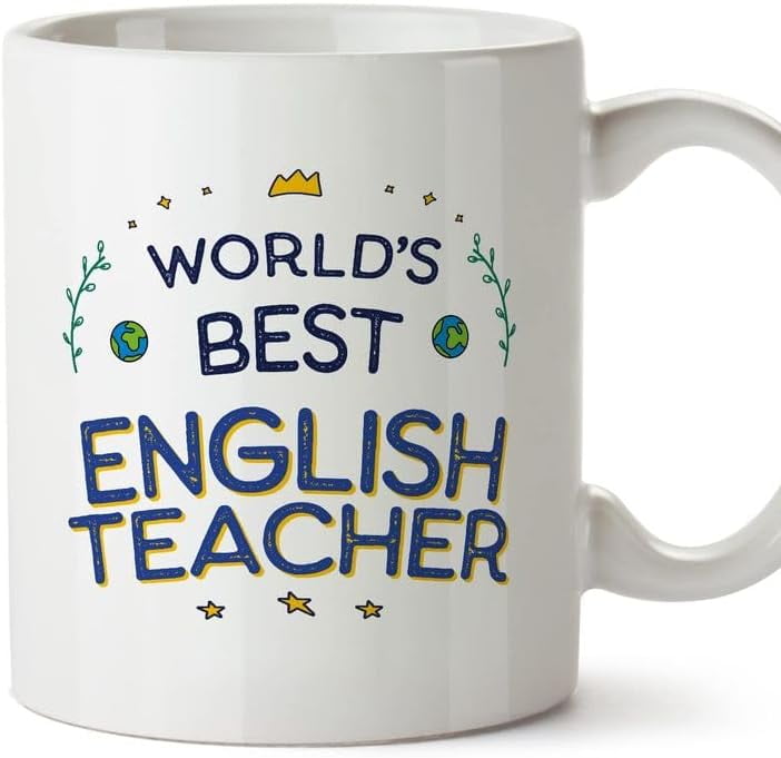 English Teacher Mug, Cute Present for English Professors, Tutors ...
