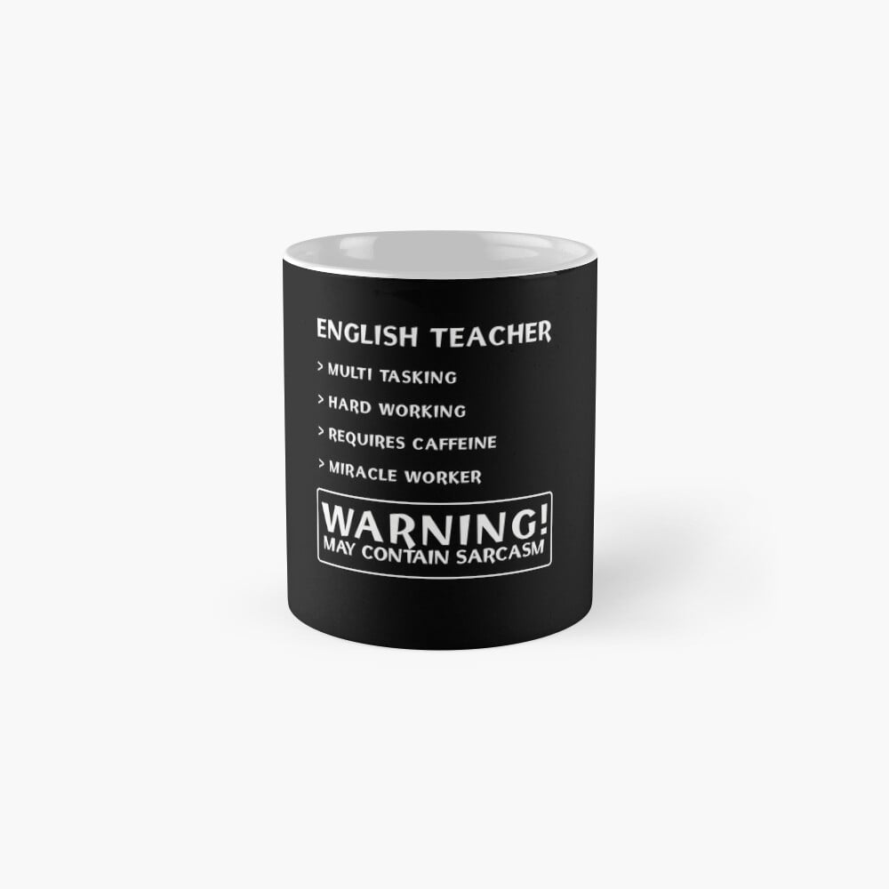English Teacher Warning Checklist Classic Mug - Walmart.com