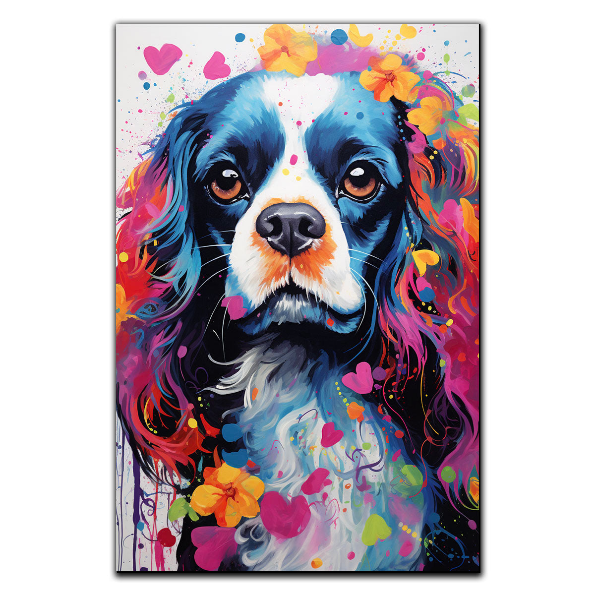 English Toy Spaniel Dog Watercolor Series. Watercolor Art Print, Canvas ...