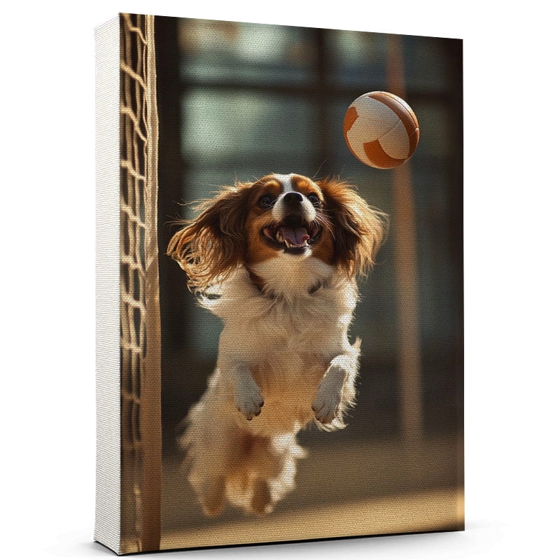English Toy Spaniel Vintage Dog Volleyball Canvas – Artistic Sports ...