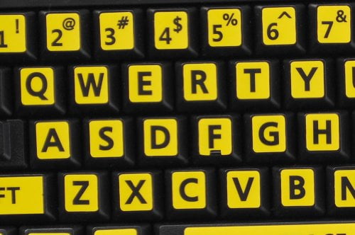 English US Large Letters Yellow Keyboard Stickers - Walmart.com