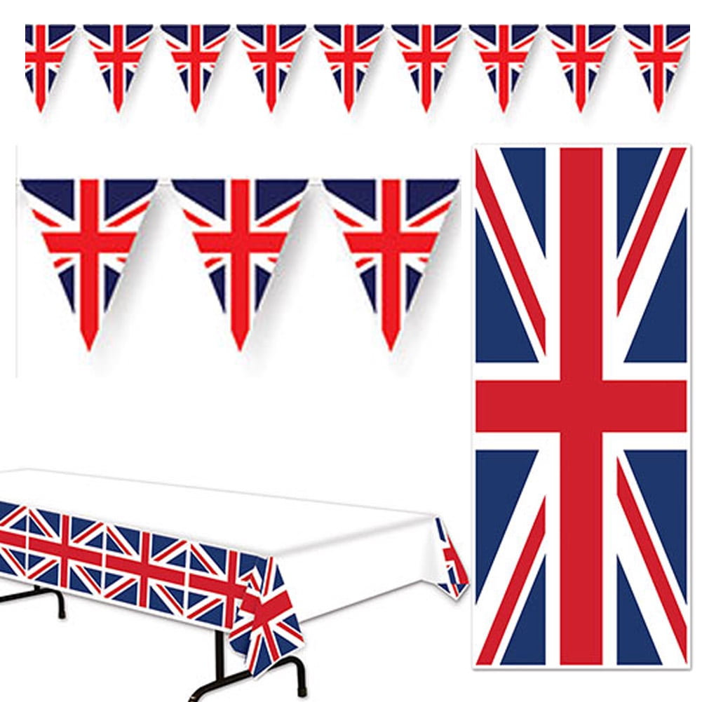 English Union Jack England UK Party Supplies Decorations Set Kit Pack ...