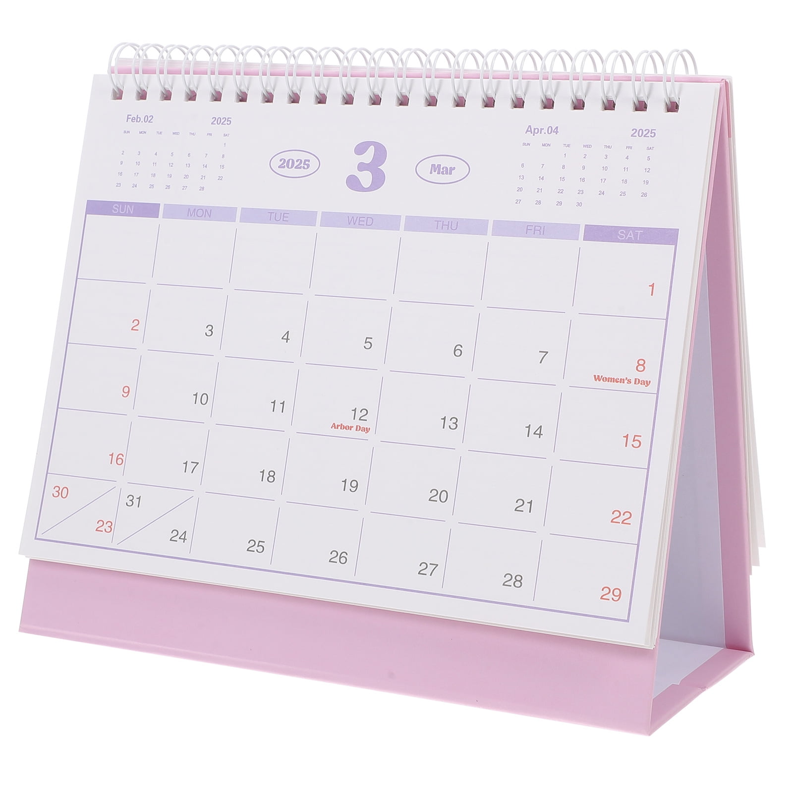 English Version Desk Calendar Cute Office Decor Advent Calendars Pink ...