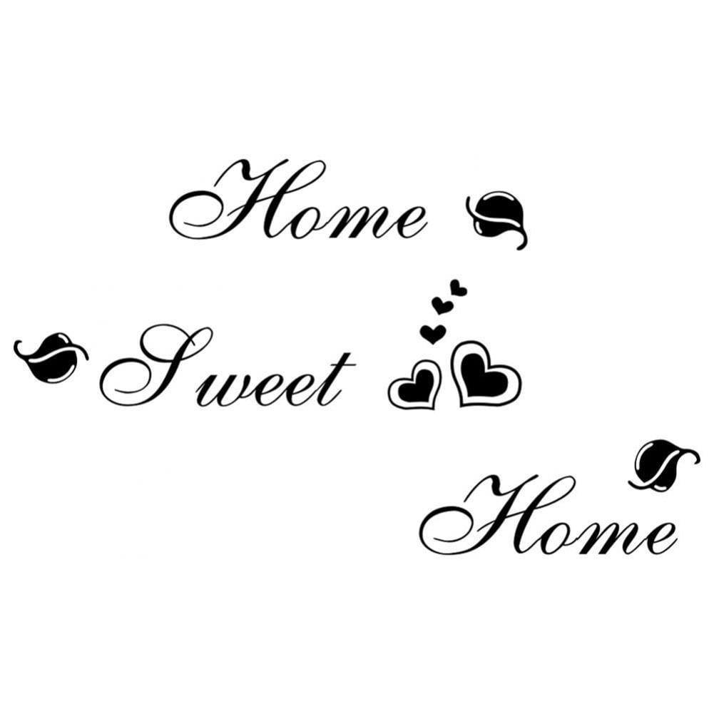 English Words Sticker Living Room Bedroom Backdrop Wall Decorative ...