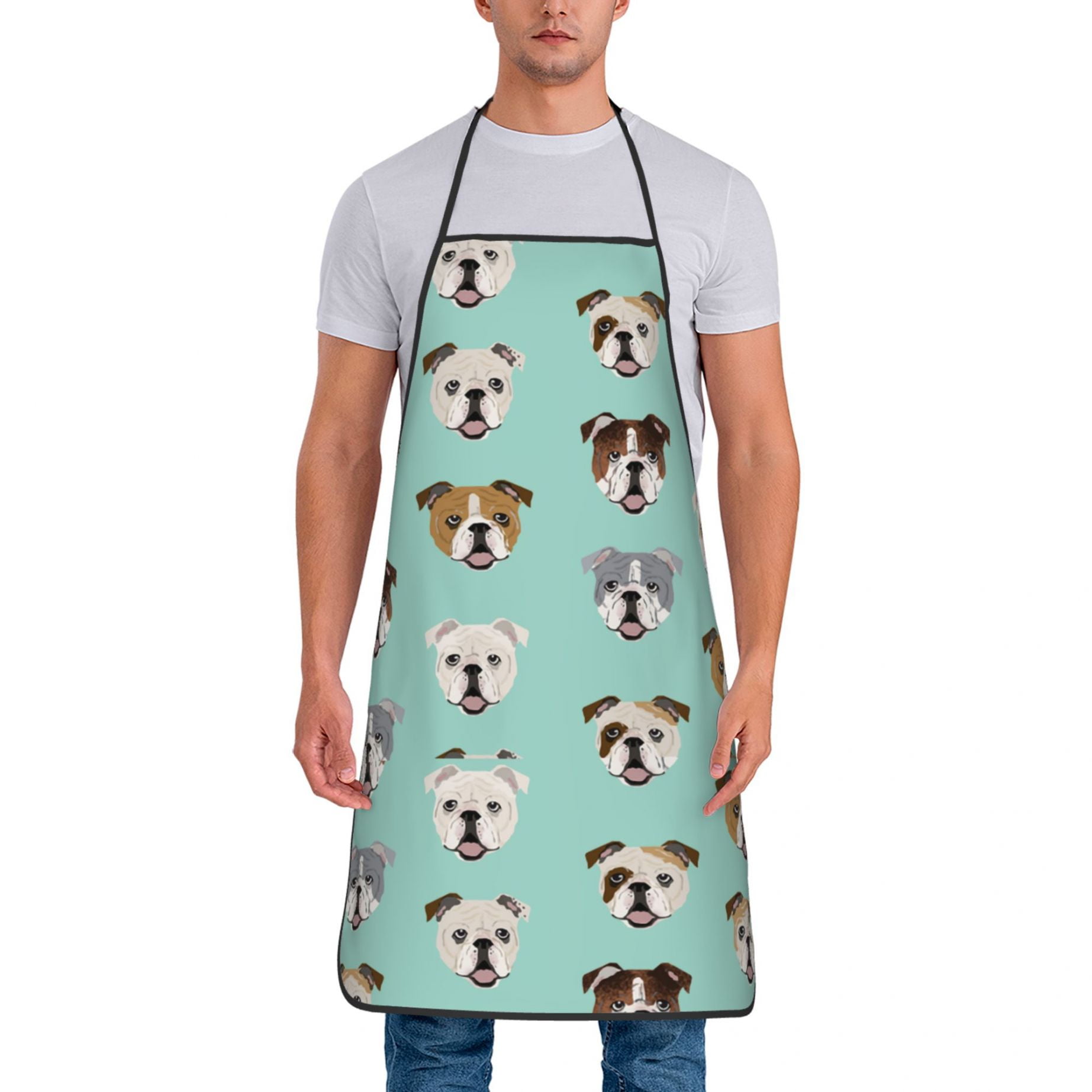 English bulldog Aprons for Women Men Waterproof Apron Kitchen Chef ...