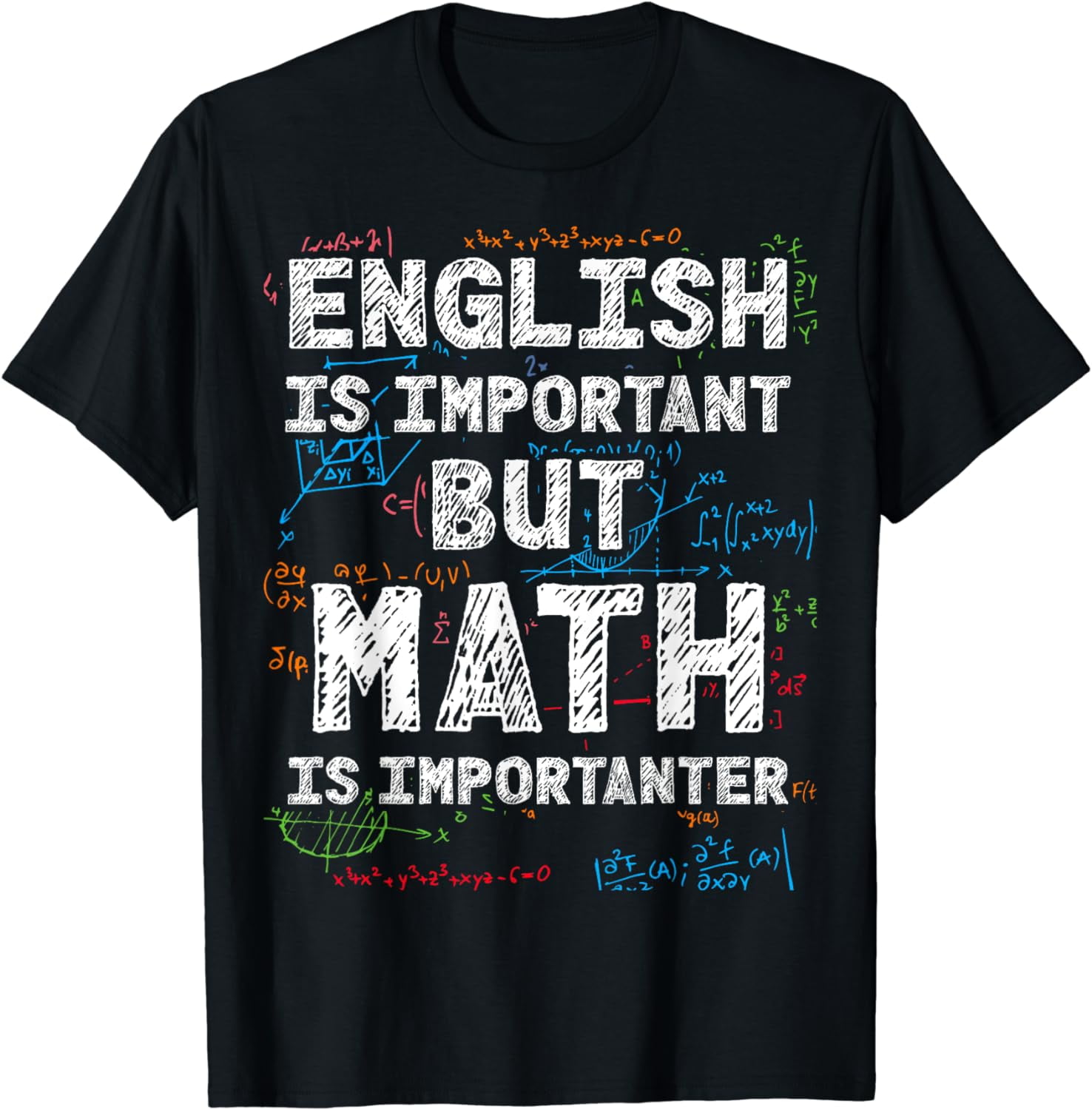 English is important but math is importanter T-Shirt - Walmart.com