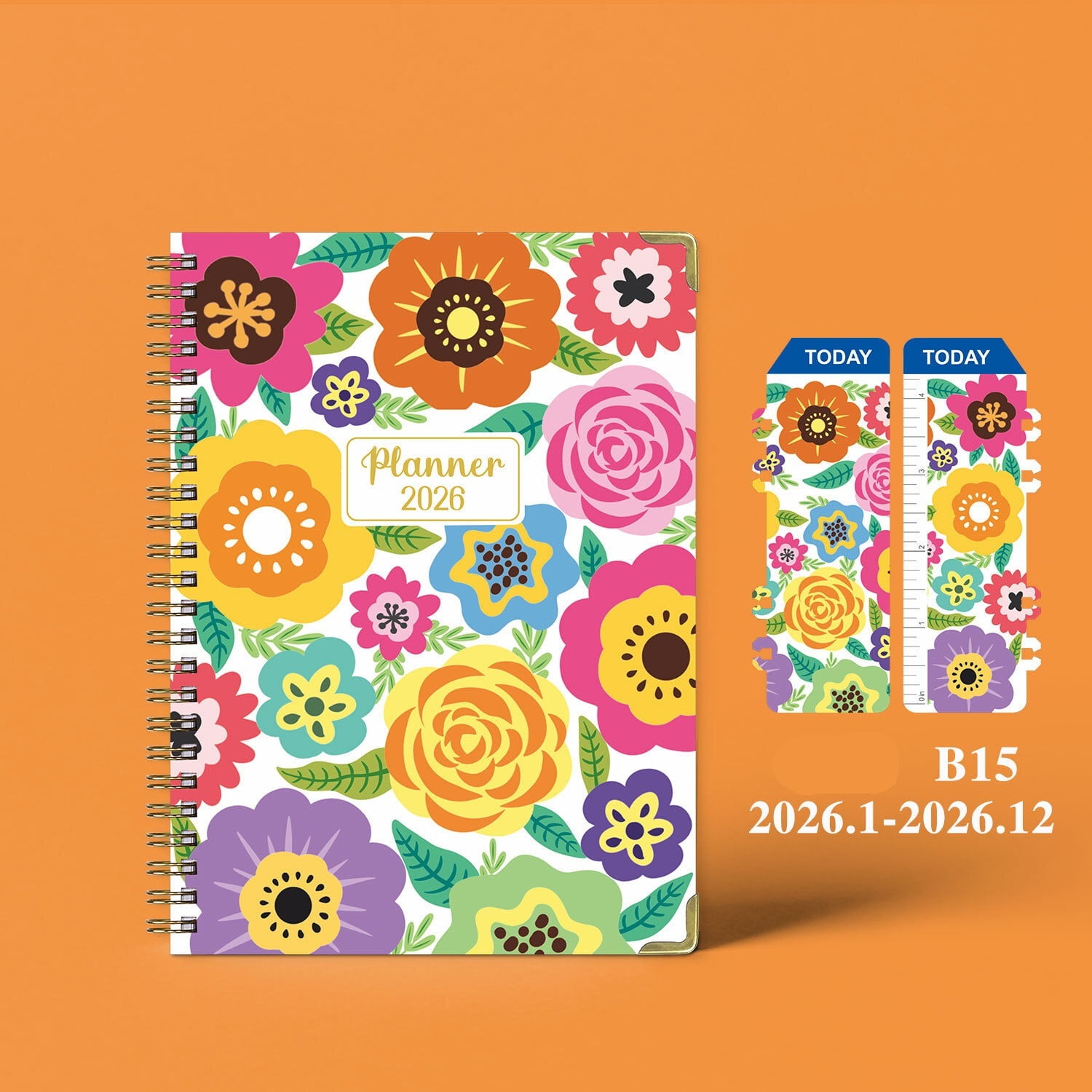 English notebook 2026, A5 spiral diary, planner, work/exercise schedule ...